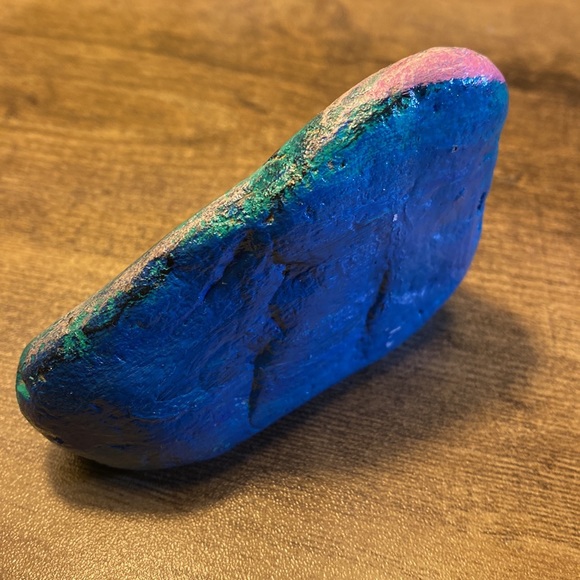 Hand Crafted | Accents | Dragonfly Stone Hand Painted Stone Garden Rock ...